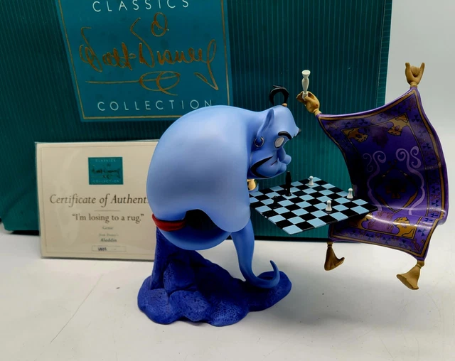 WDCC DISNEY GENIE and Magic Carpet Figurine Aladdin I'm Losing to a Rug ...
