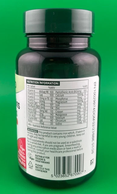 NATURES AID COMPLETE Multi-Vitamins and Minerals 90 Tabs FOOD ... NATURES AID COMPLETE Multi-Vitamins and Minerals 90 Tabs FOOD ...