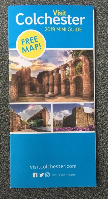 VISIT COLCHESTER (ESSEX) 2019 Mini Guide & Map - Foldout flyer EUR 1,47 ...