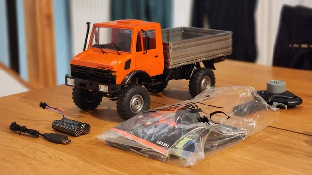 RC 1:12 UNIMOG LD1201 differential lock off-road Rc truck. WPL MN ...