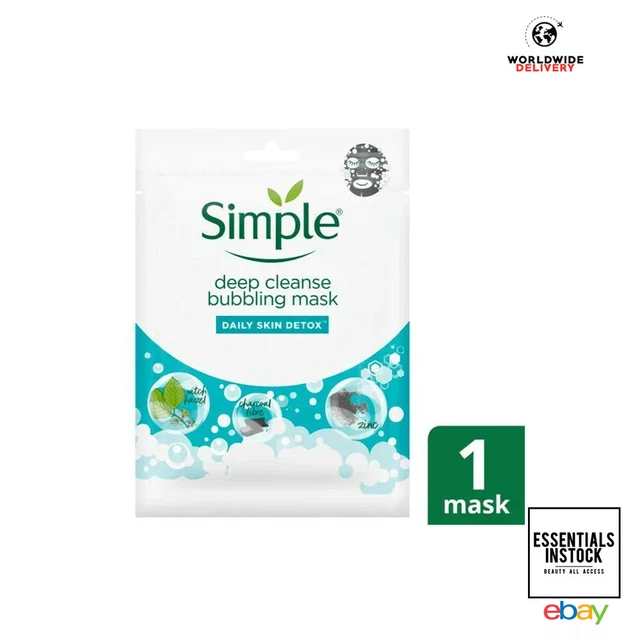SIMPLE DAILY SKIN Detox Bubbling Deep Cleanse Sheet Mask 1PC £3.45 ...