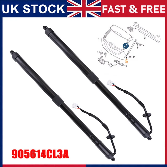 1 PAIR 905614CL3A Electric Tailgate Boot Strut For Nissan X Trail T32 ...