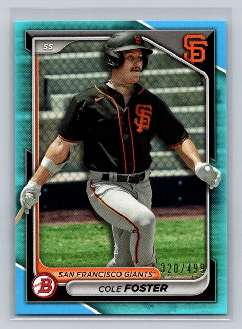 COLE FOSTER 2024 Bowman Rookie Bleu Ciel Parallèle /499 #83 San ...