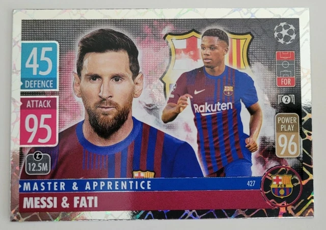 2021/22 MATCH ATTAX UEFA Lionel Messi & Ansu Fati Master & Apprentice ...