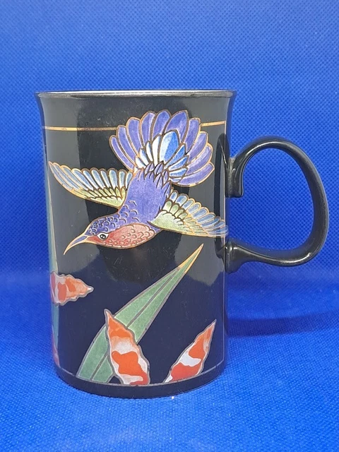 DUNOON STONEWARE BLACK Mug Hummingbird Brazil Design By Christine ...