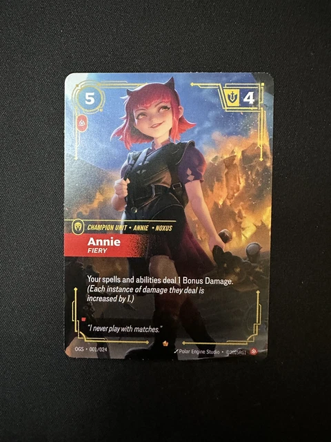 RIFTBOUND LEAGUE OF Legends TCG Annie - Fiery OGS Proving Grounds #001 ...