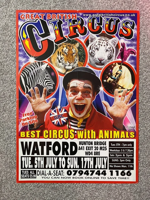 GREAT BRITISH CIRCUS poster - Watford £5.00 - PicClick UK