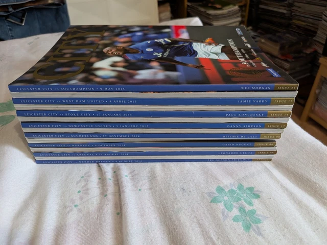 LEICESTER CITY 2014/2015 Home Programmes x 15 (Bulk Lot) All Listed £16 ...