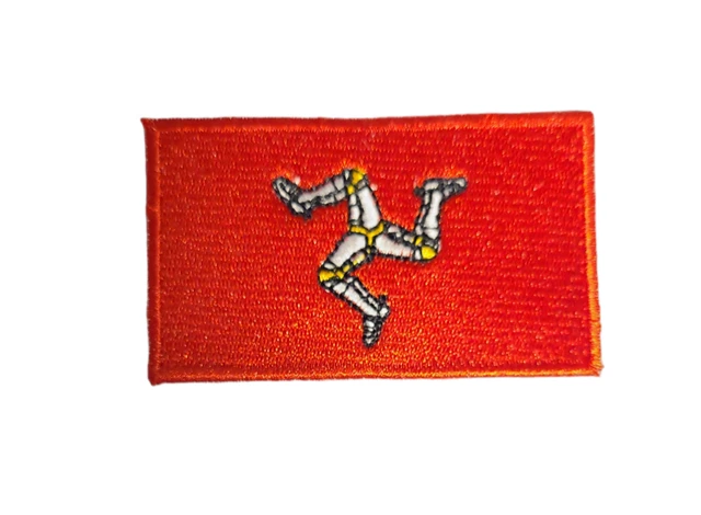 ISLE OF MAN Manx Flag Country Iron on patch Jack Motorbike Patch Brand ...