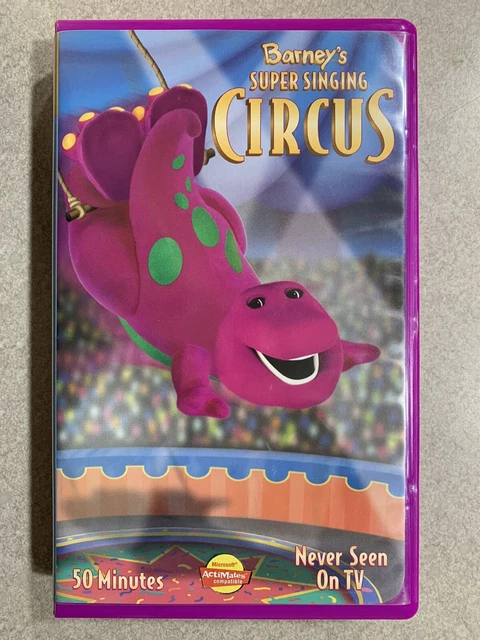 BARNEY - BARNEY’S Super Singing Circus (VHS, 2000) Clamshell Case EUR 5 ...