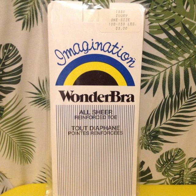 VINTAGE PANTYHOSE WONDERBRA All Sheer Color Ivory One Size BWON4 $13.56 ...