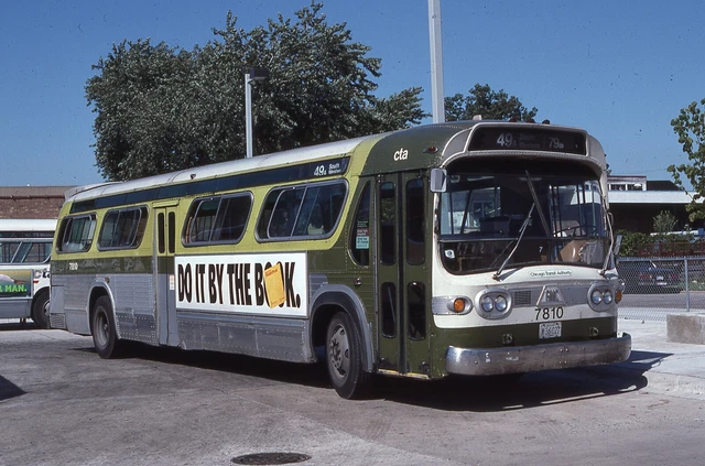 P: ORIGINAL SLIDE CTA Chicago Transit Authority GMC New Look Bus #7810 ...