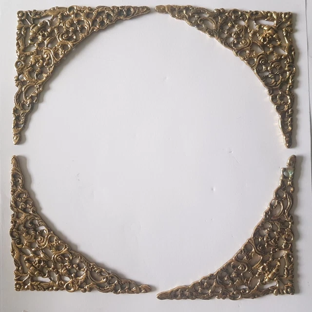 LONGCASE CLOCK BRASS URN & FOLIATE Spandrel Set of 4 95x130mm Ref 56 £29.99 - PicClick UK