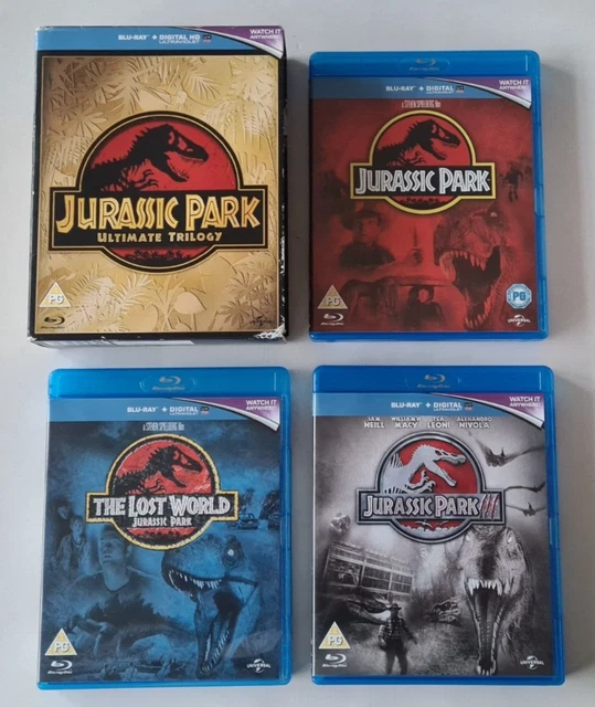 JURASSIC PARK ULTIMATE Trilogy Blu-ray 3 Film Box Set JP The Lost World ...
