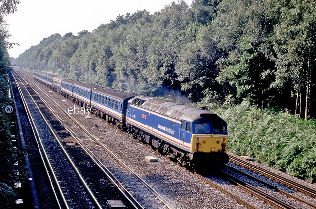 ORIGINAL 35MM COLOUR slide Class 47 loco 47702 at Pirbright +rights for ...