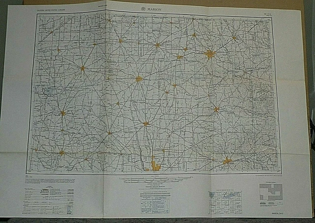 1963 ARMY MAP Service Map of Marion, Ohio EUR 7,79 - PicClick FR