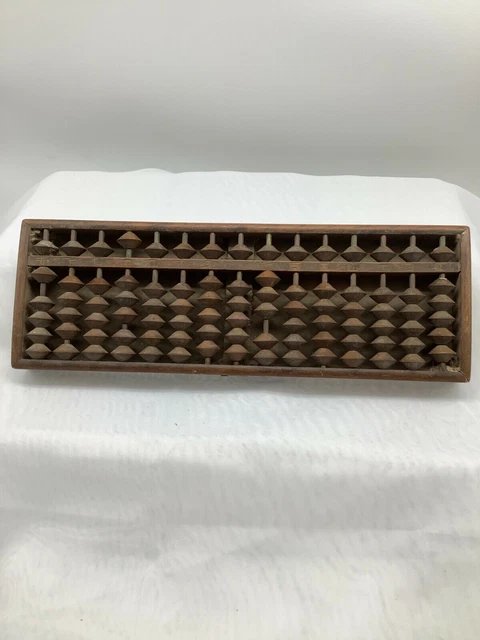 JAPANESE ABACUS SOROBAN Calculation Vintage Sibusawa Eiichi Wood Value ...