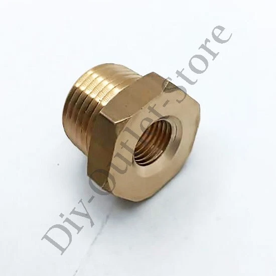 FEMALE 5/16&UNF TO Male 1/2"NPT Reducer Oil Pressure Gauge Adapter sump ...