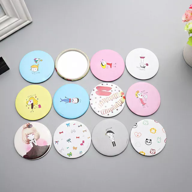 1PC POCKET MAKEUP Mirrors Kawaii Cute Cartoon Portable Small Mini Round ...