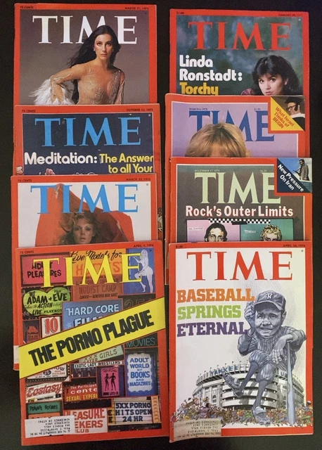 VINTAGE TIME MAGAZINE Lot Issues 1975-1979 Used With Cover Label ...