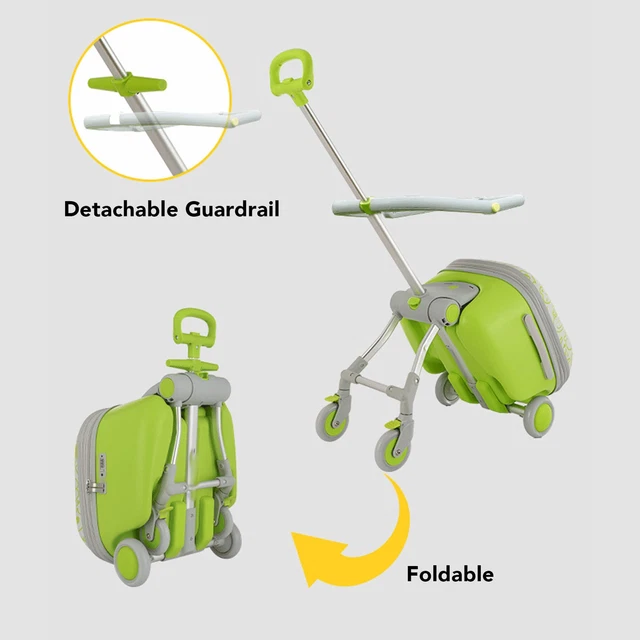 KIDS RIDE ON Suitcase 2 In 1 20 Inch 55L Carry On Travel Luggage ...