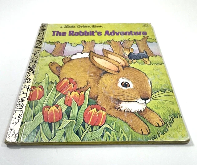 VINTAGE A LITTLE golden book ~ The Rabbits Adventure ~ 1977 E ~ Easter ...