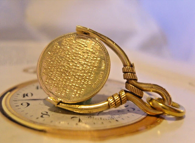 RELIGIOUS SWIVEL FOB 1920s Lords Prayer Pocket Watch Chain Big Brass ...