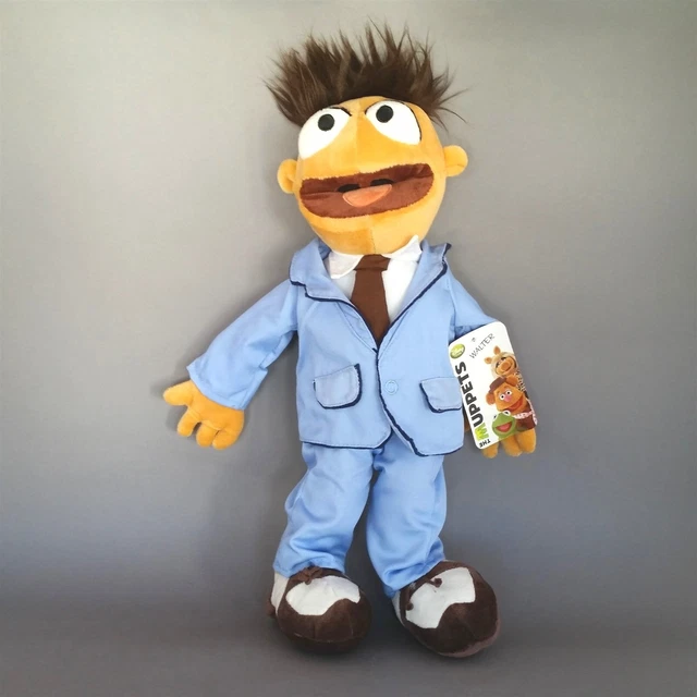 MUPPETS WALTER PLUSH Bean Bag Doll Blue Suit Disney Authentic 18 inch ...
