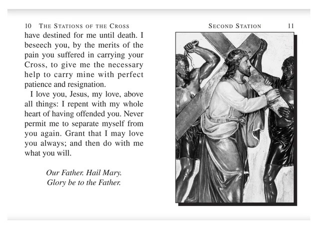 LARGE PRINT STATIONS of the Cross for Lent, catholic church prayer book ...