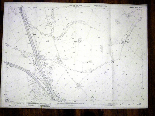 CHESHIRE ORDNANCE SURVEY map plan history genealogy Dutton Runcorn £17. ...
