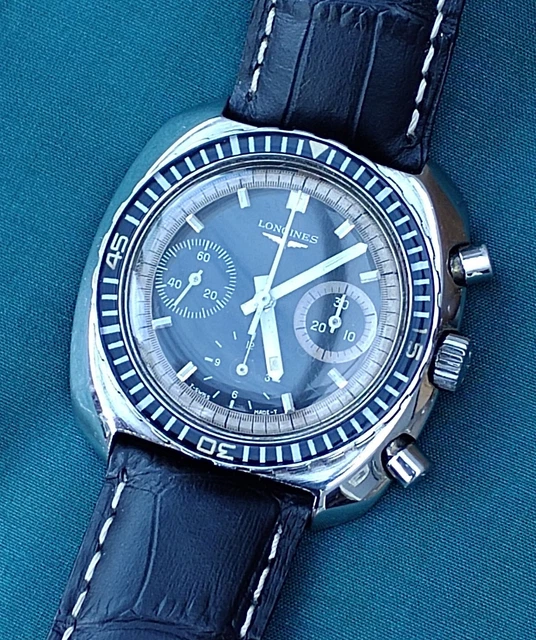 VINTAGE LONGINES CHRONOGRAPH 8229 Steel Mens Watch "Fully Working ...