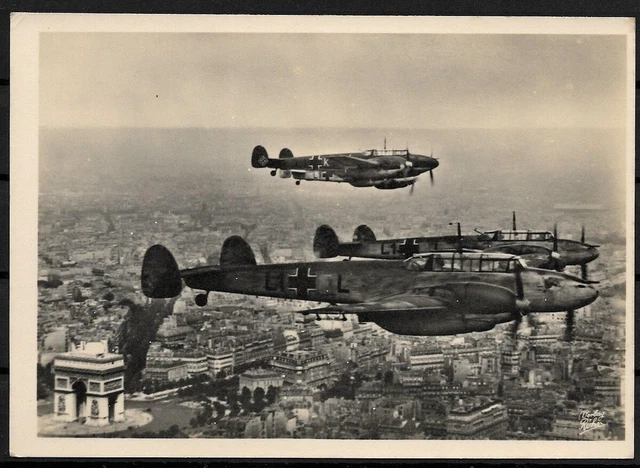 ORIGINAL FOTO AK Messerschmitt Me 110 über Paris EUR 4,00 - PicClick DE