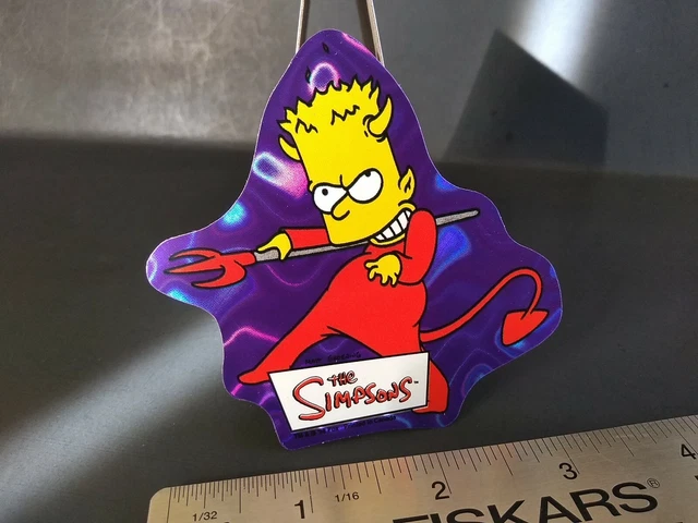 VINTAGE SIMPSONS PRISMATIC Vending Machine Sticker VTG 1998 Prism ...