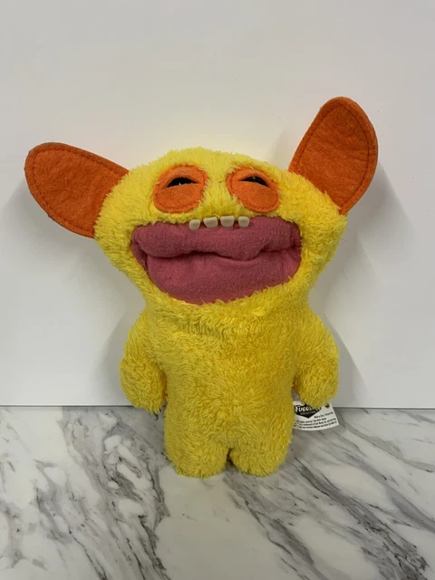 FUGGLER PLUSH GRIN Yellow Funny Ugly Monster Teeth Teddy Soft Toy 22 cm ...
