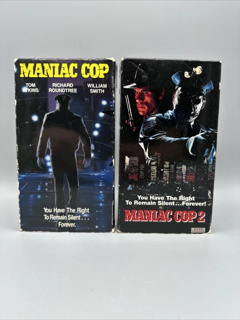 MANIAC COP & Maniac Cop 2 VHS Tapes Trans World Entertainment Horror ...
