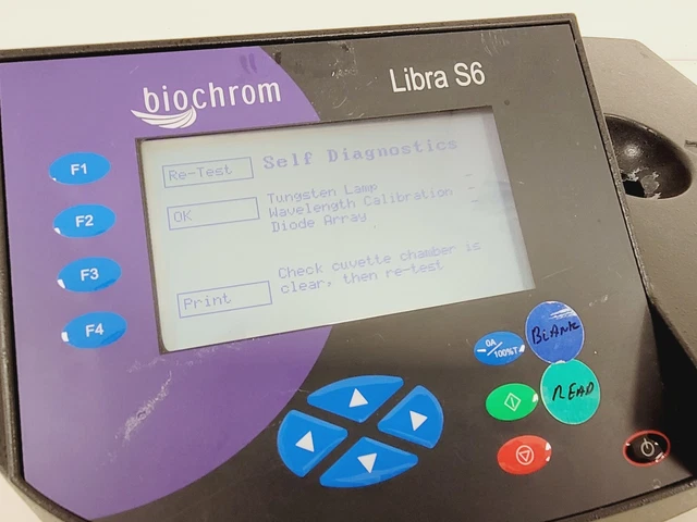 BIOCHROM LIBRA S6 Visible Spectrophotomètre Labo (Calibrage de Sécurité ...