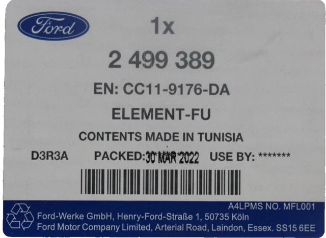 ORIGINAL FUEL FILTER 2.2 Diesel Ford Transit Tourneo Custom 2499389 £58 ...