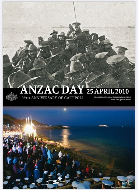 FREE POST, ANZAC Day Poster,World War, Naval ,Defence, Army, Airforce ...