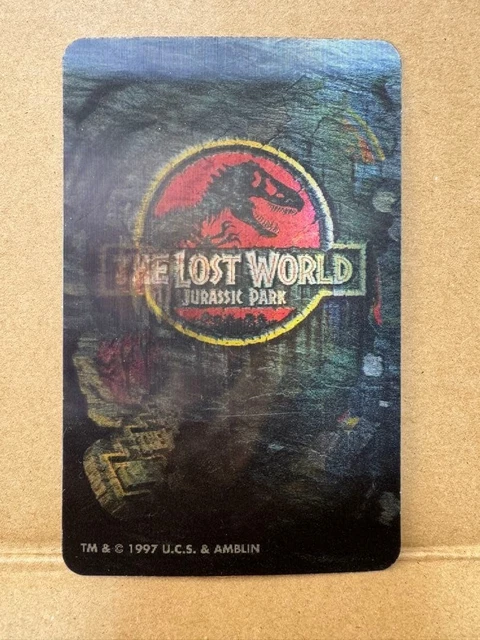 JURASSIC PARK THE LOST WORLD Hologram Card £56.60 - PicClick UK