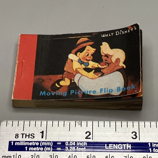 WALT DISNEY MOVING Picture Flip Book Pinocchio and Geppetto at Sea ...