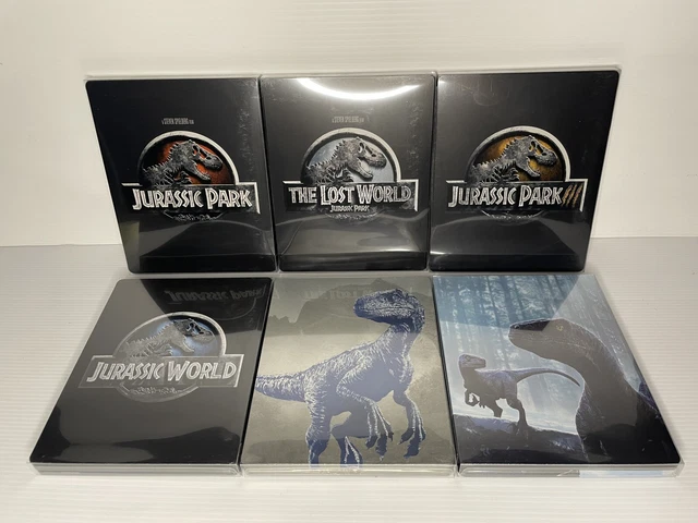JURASSIC PARK & World Complete 4K Blu Ray Steelbook Collection. All 6 ...
