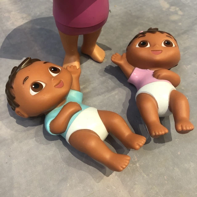 DORA THE EXPLORER Splash Around Dora Figures Twins X 3 Mattel 2002 ...