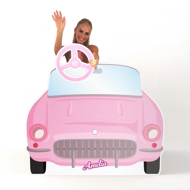 PERSONALISED BARBIE MOVIE Car Party Decoration Life Size Barbie Car ...