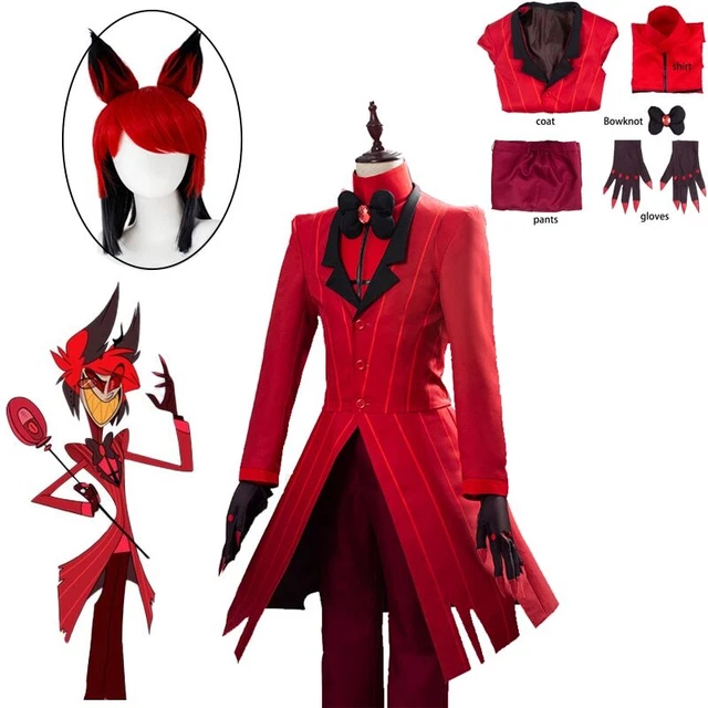 HAZBIN HOTEL ALASTOR Cosplay Costume Adult Halloween Outfit Wig Full ...