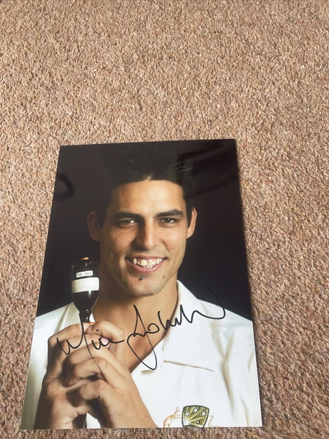 SIGNED MITCHELL JOHNSON ASHES AUSSIE CRICKET 12 by 8 Photo £14.99 ...