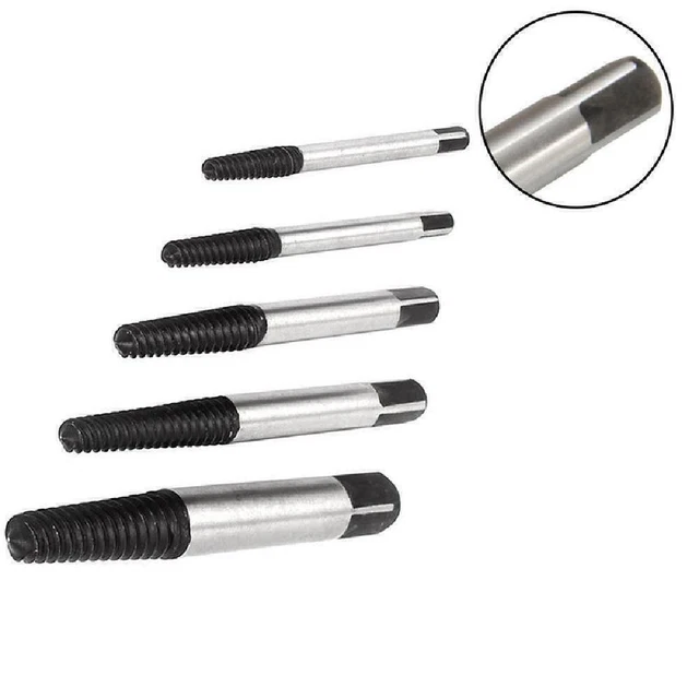5PC BOLT SCREW Remover Broken Extractor Kit EZ Easy Outs Out Stud ...