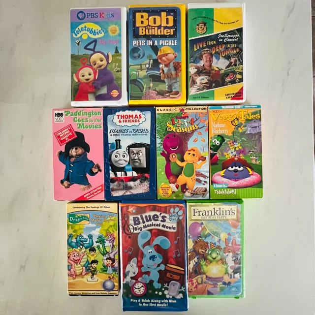 VHS 90'S PRESCHOOL Lot - Bob Builder - Teletubbies -Barney -Thomas ...