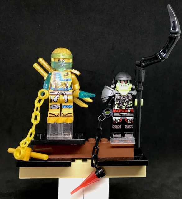 NINJAGO LEGO BONES Knight Warrior Tm C + Nya Ninja Golden Minifigure ...