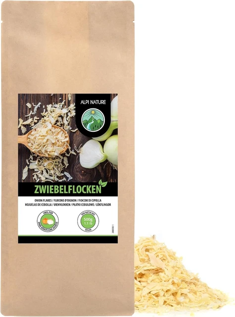 ALPI NATURE ONION Flakes 500g 1.1 lb, Onion Pieces 5-30mm, Dried and ...