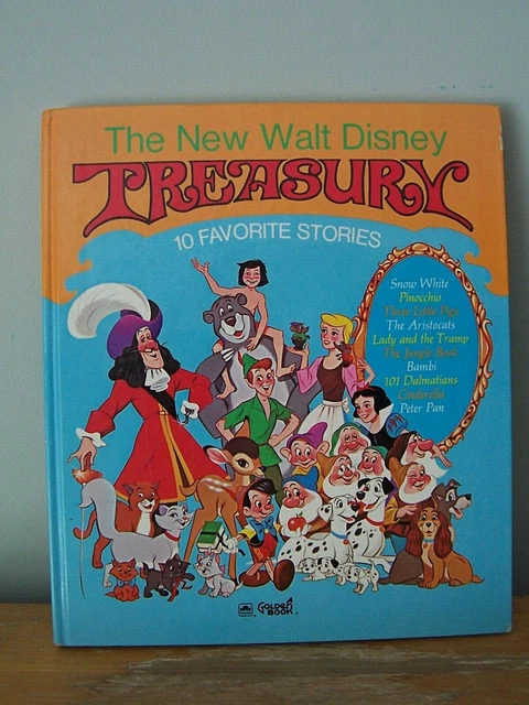 1971 THE NEW Walt Disney Treasury - 10 Favorite Stories - Large Golden ...
